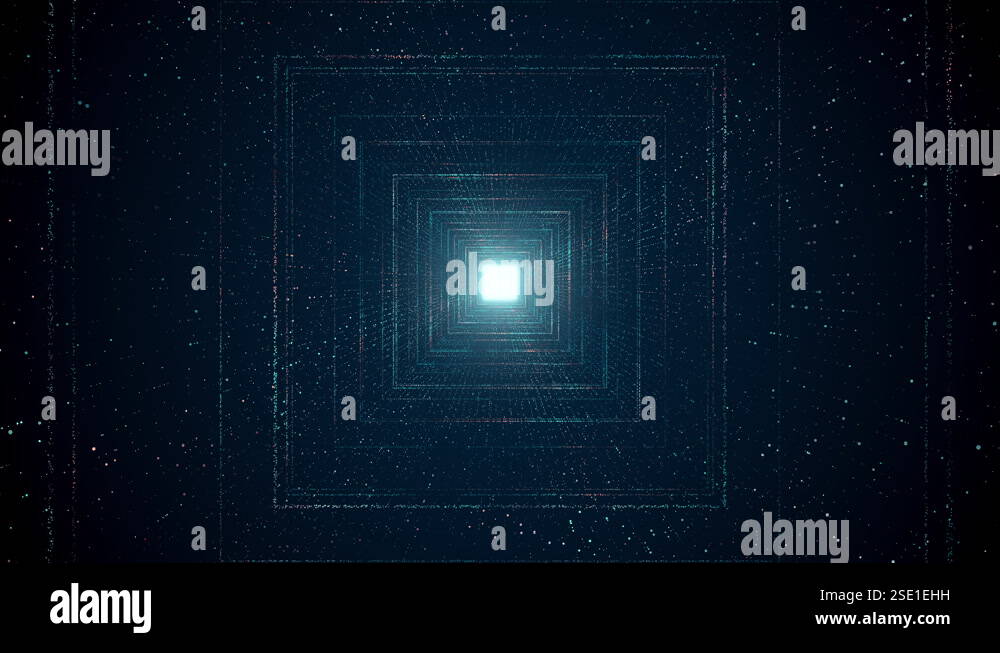 Motion Flying Digital Tunnel Technological Tunnel with Matrix Binary ...