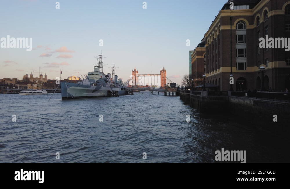 Hms belfast ship tower bridge Stock Videos & Footage - HD and 4K Video ...