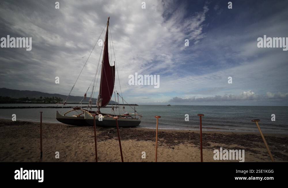 Traditional double hulled sailing canoe Stock Videos & Footage - HD and ...