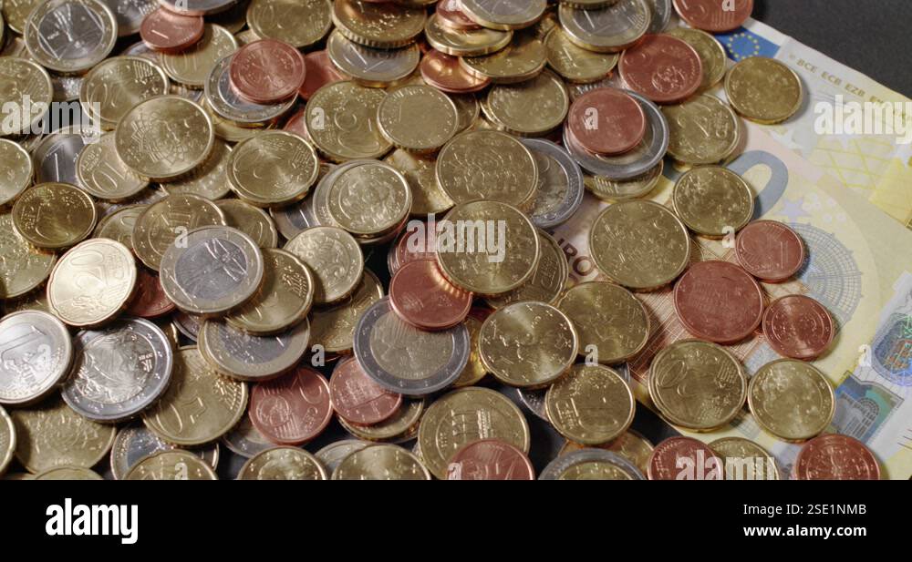Many euros coins banknotes Stock Videos & Footage - HD and 4K Video ...