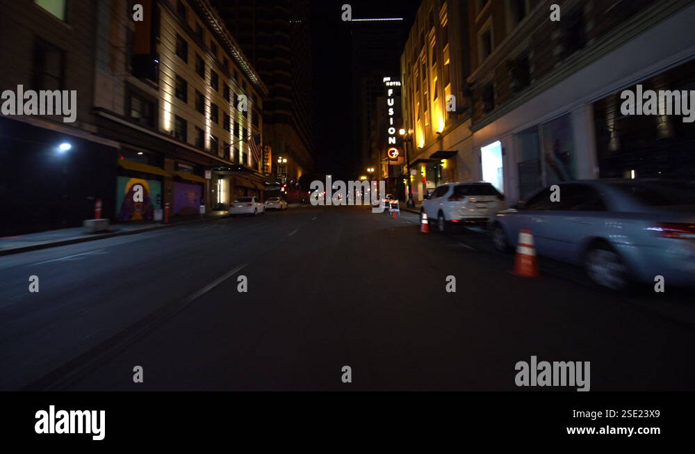 San Francisco Downtown Driving Plate Tenderloin 02 Ellis St R onto ...