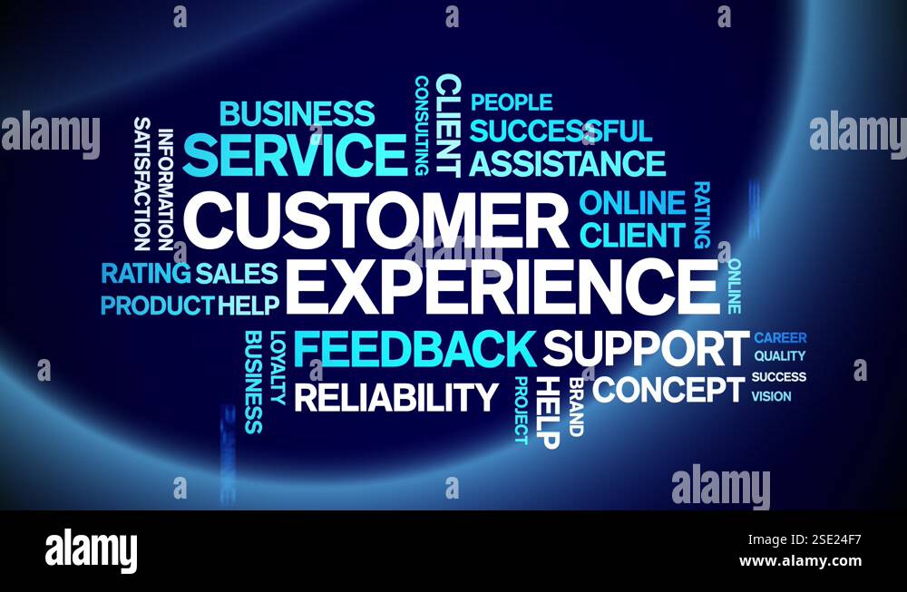 4k Customer Experience Animated Tag Word Cloud,Text Animation seamless ...