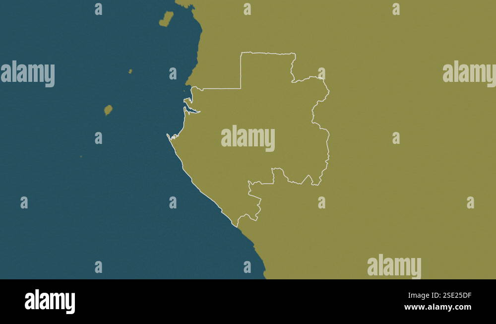 Gabon map - solid. Regions. Pattern Stock Video Footage - Alamy