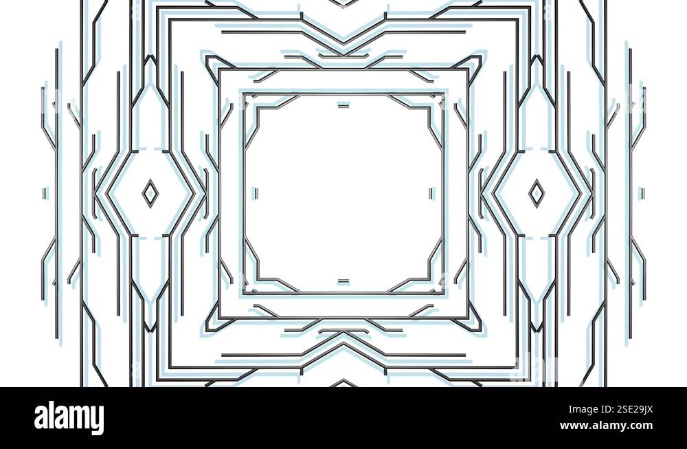 4k abstract black wireframe on white bg. Ai growing geometric pattern ...