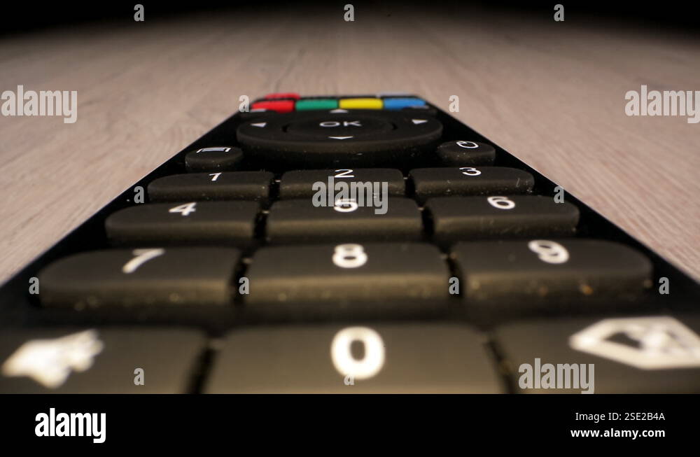 Black remote console controller with display and buttons Stock Video ...