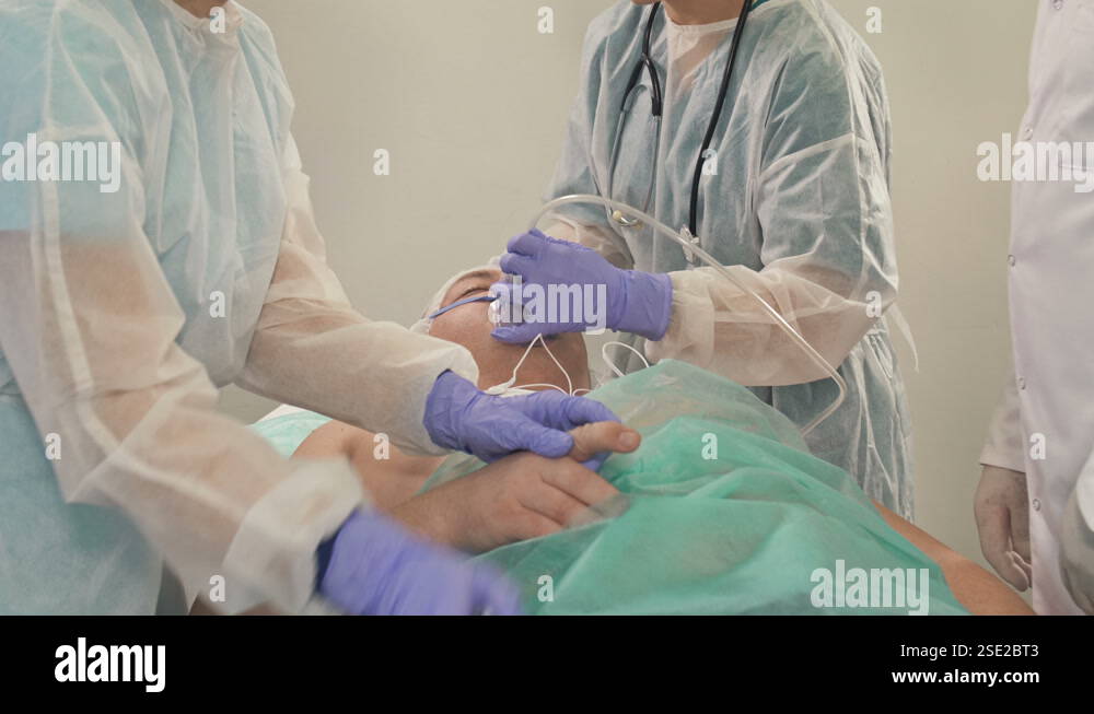 Patient had a sudden cardiac arrest during the examination. Doctors of ...
