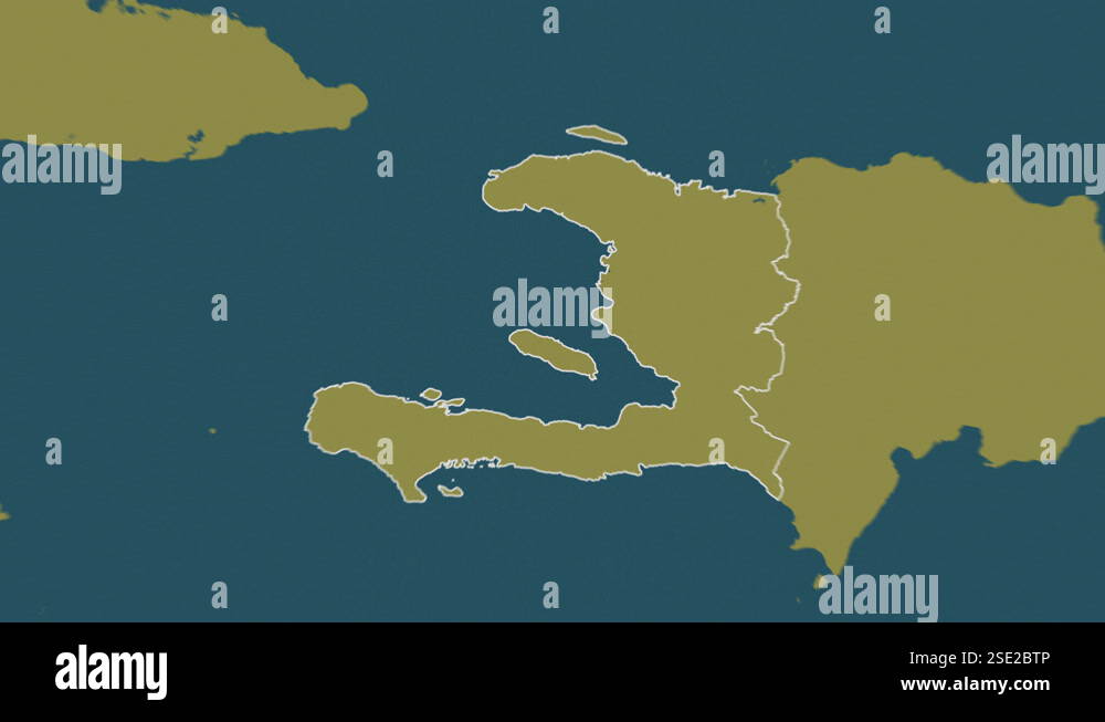 Haiti map - solid. Border. Pattern Stock Video Footage - Alamy