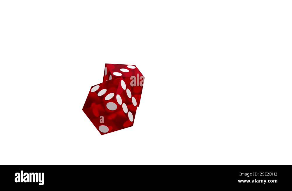 Two rolling gaming dice in slow motion isolated on а white background Stock Video Footage - Alamy