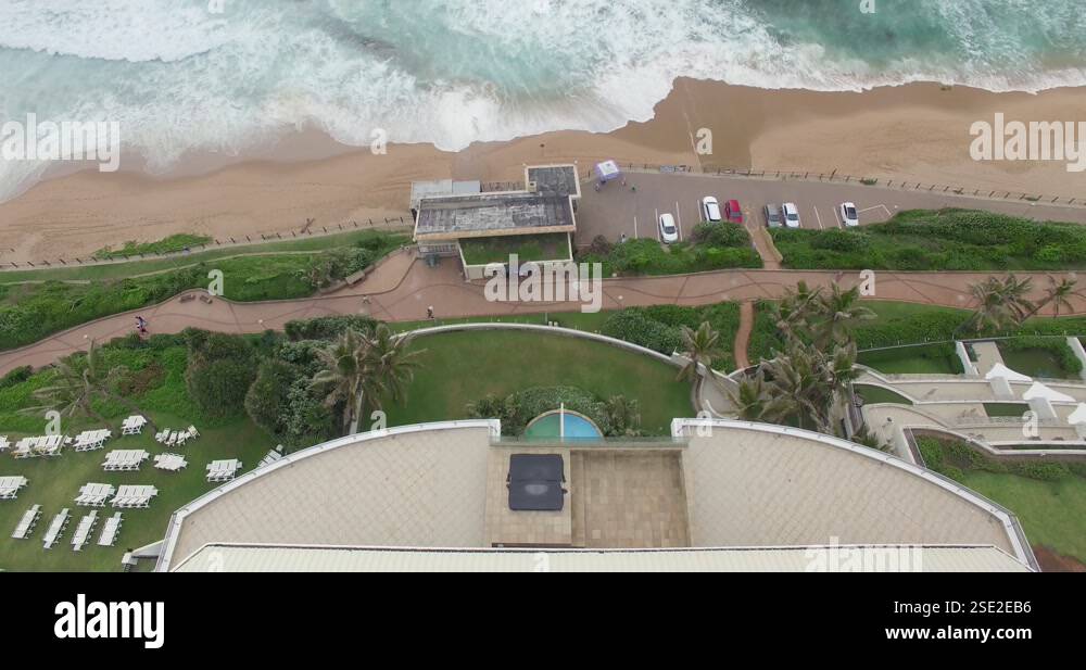 Tilt shot from top of residential building to see view Stock Video ...