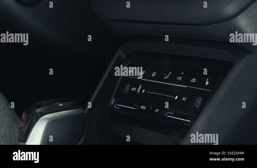 New modern sensor car climate control panel or console of air ...