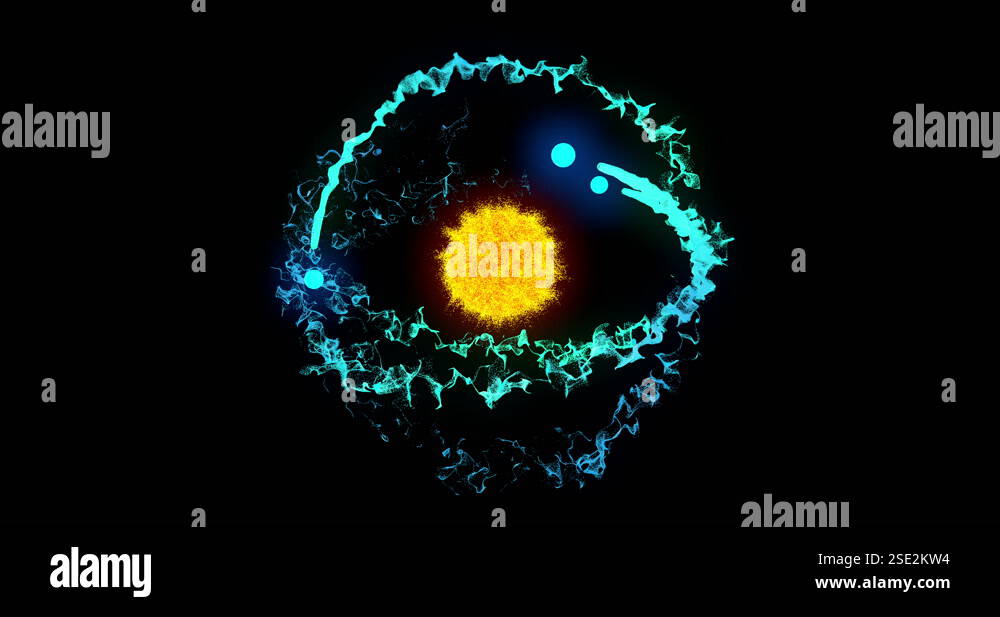 Atomic structure of a nuclear fusion, looping 3D animation Stock Video ...