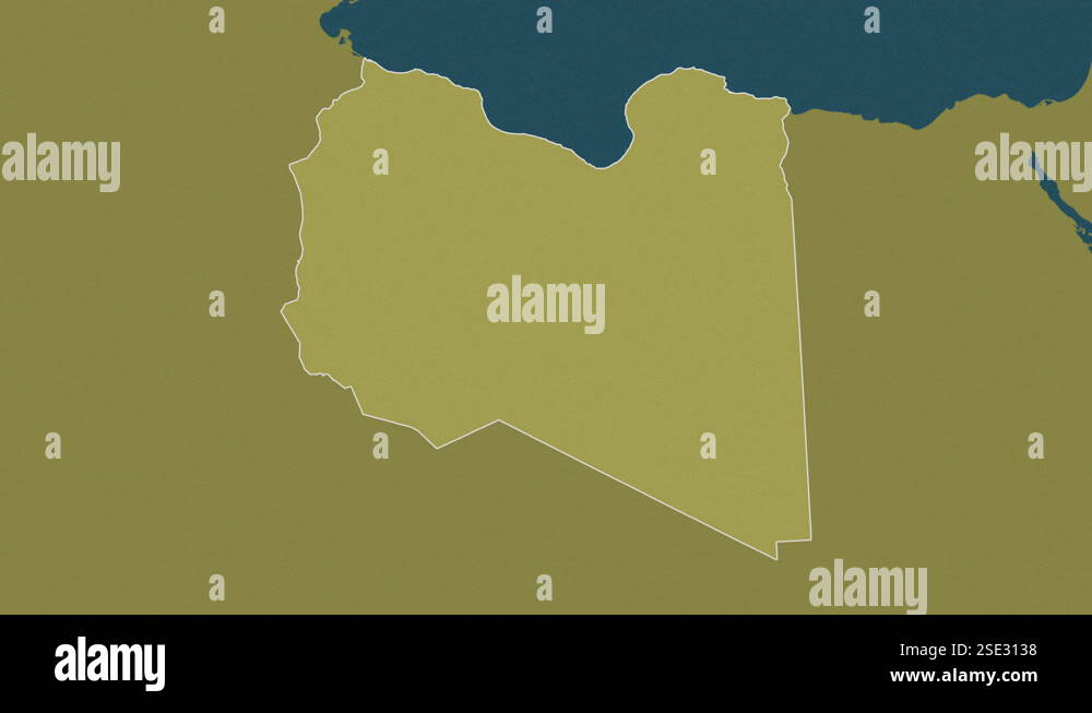 Libya map - zoom. Border. Pattern Stock Video Footage - Alamy