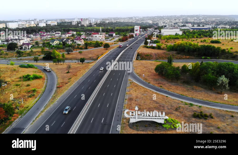 CHISINAU, MOLDOVA - SEPTEMBER 15, 2020: Sign at the entrance to the ...