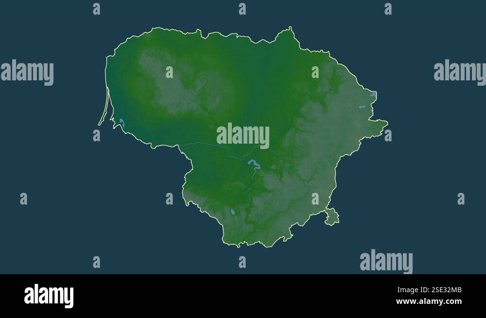 Lithuania map - cartoon. Regions. Physical Stock Video Footage - Alamy