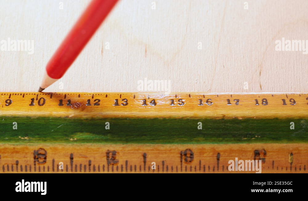 Draw line with ruler and pencil Stock Video Footage - Alamy