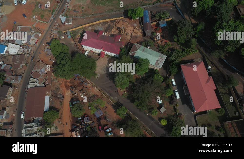 Aerial freetown Sierra Leone Africa LDS Mission office 4K Stock Video ...