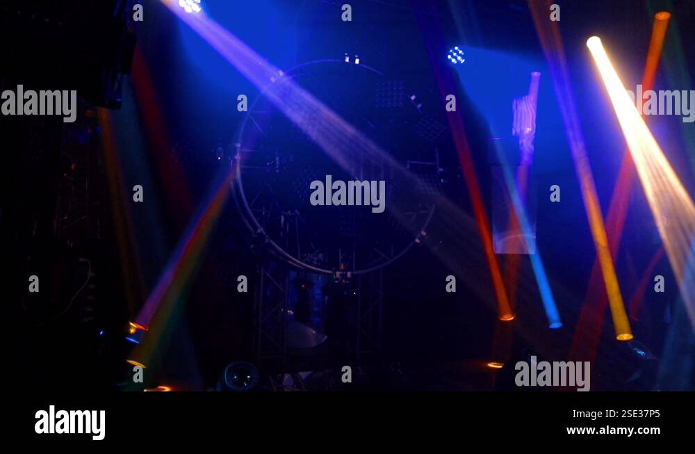 Professional stage lighting for show . Bright laser and LED lighting ...