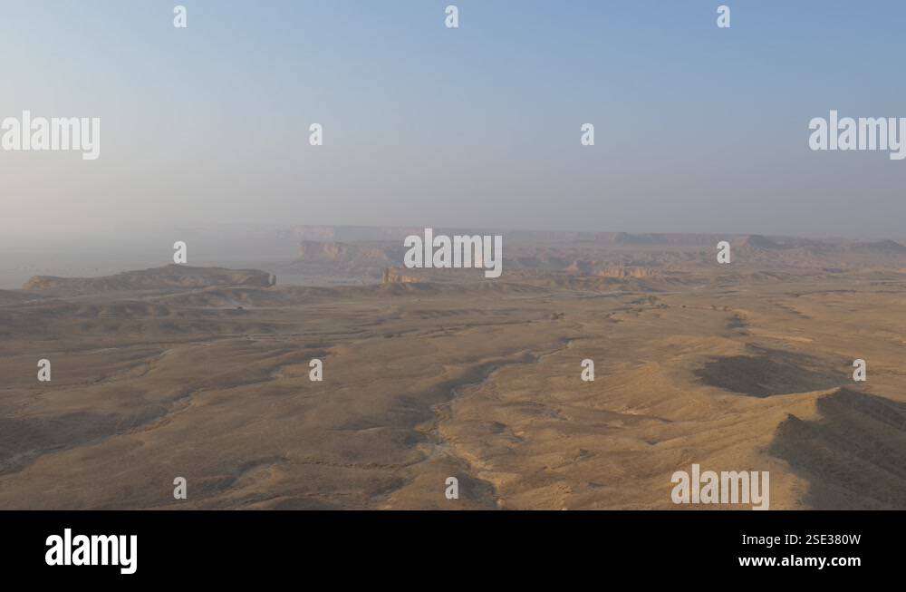 The Edge of the World escarpment near Riyadh, Saudi Arabia Stock Video ...