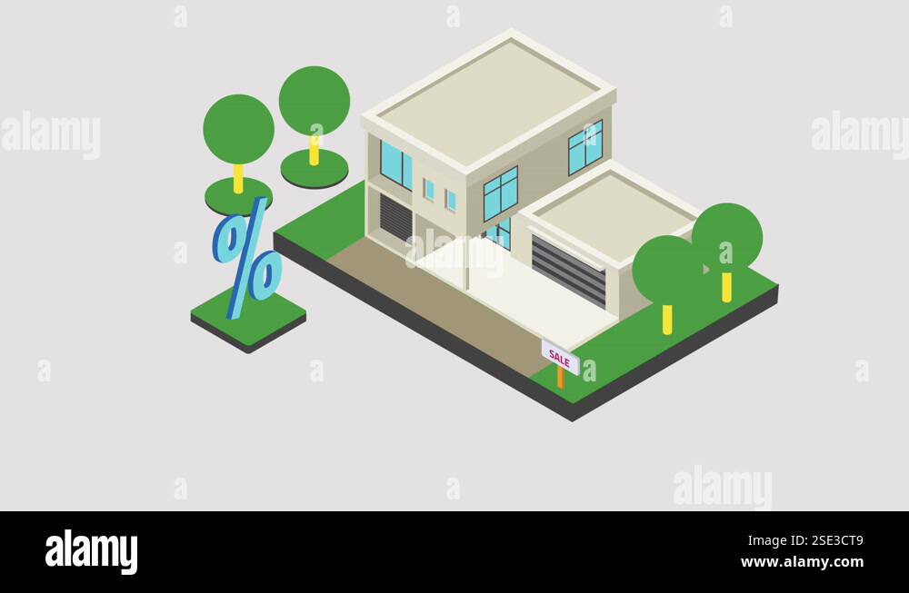 Couple look at new house with interest rates sign Stock Video Footage ...