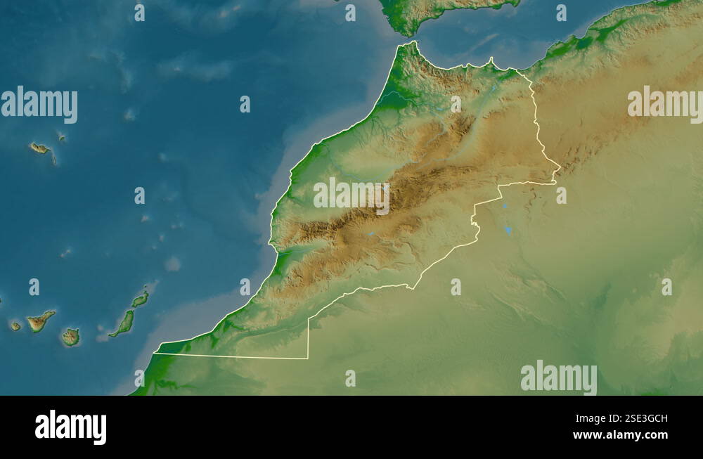 Morocco map zoom border physical Stock Videos & Footage - HD and 4K ...