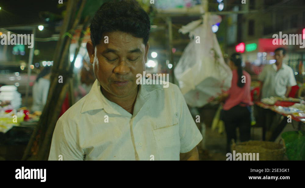 A Popular Street Food Vendor Spot in Siem Reap, Cambodia Stock Video ...