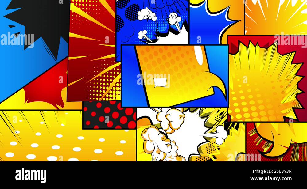 4k animated comic book background footage Stock Video Footage - Alamy