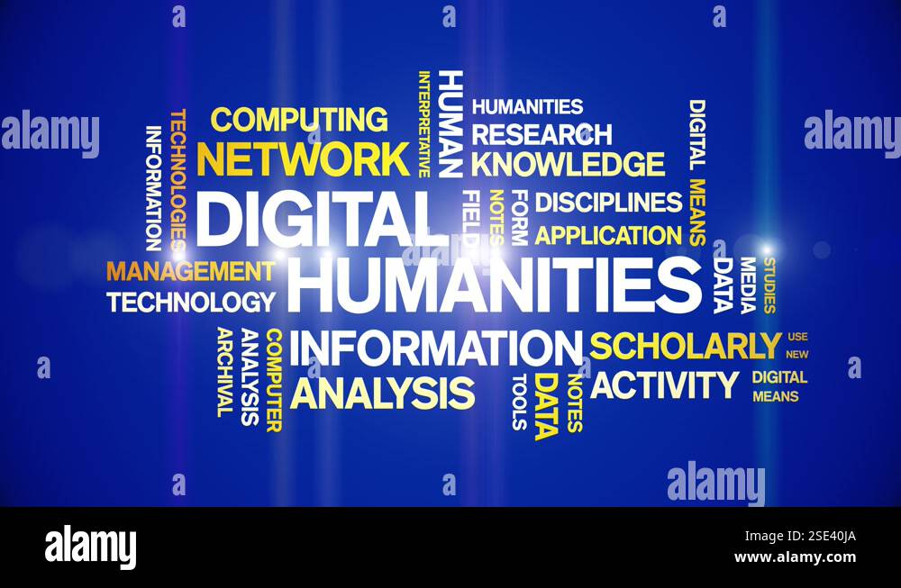 4k Digital Humanities Animated Tag Word Cloud,Text Animation seamless ...