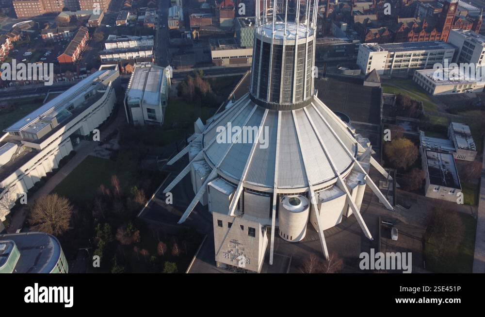 Liverpool Metropolitan cathedral contemporary city famous rooftop ...