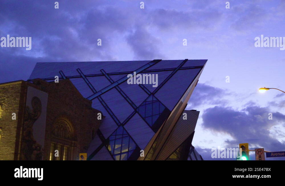 Beautiful abstract modern architecture of the Royal Ontario Museum in ...