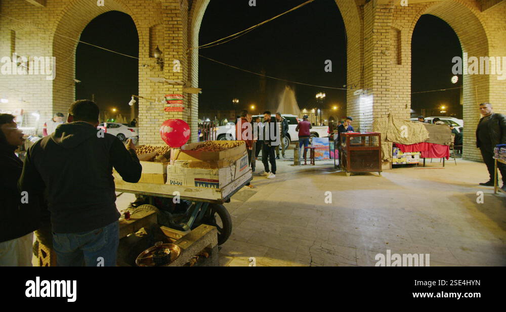 Street Food Vendor Inside The Grand Bazaar at The Citadel in Erbil ...