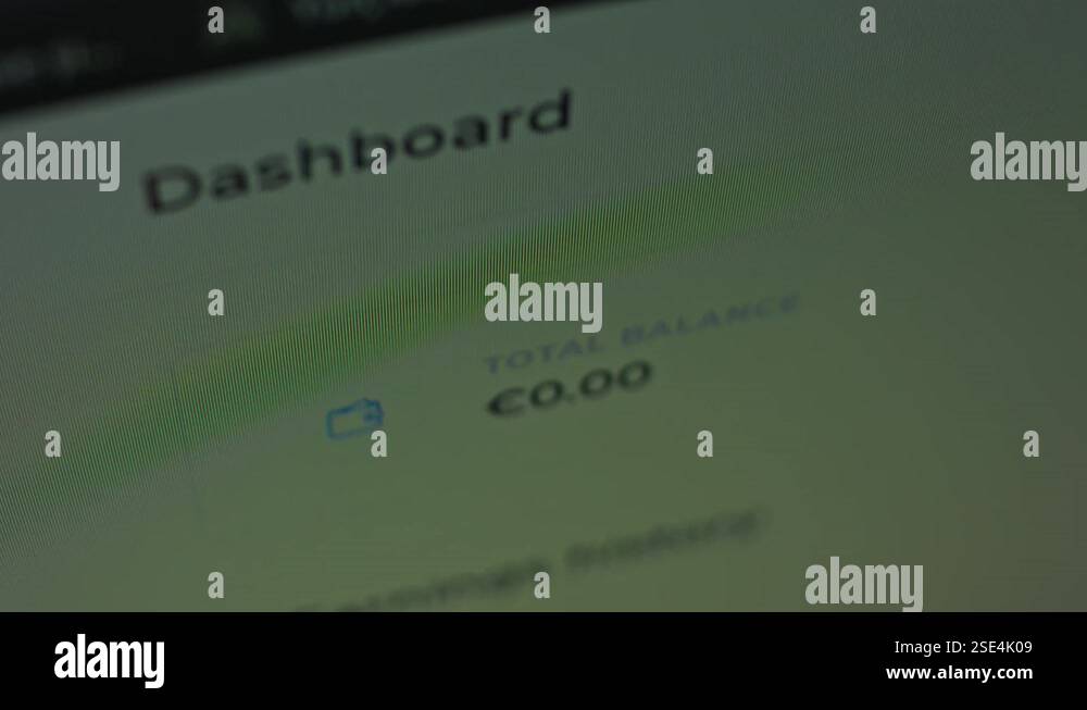 Mining wallet. Mining dashboard. No money earned, total balance zero ...