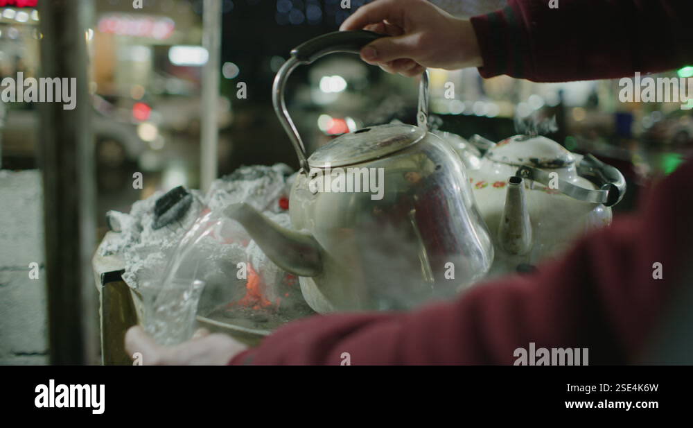 Traditional Kurdish Tea Shop at Iskan Street in Erbil, Iraq Stock Video ...