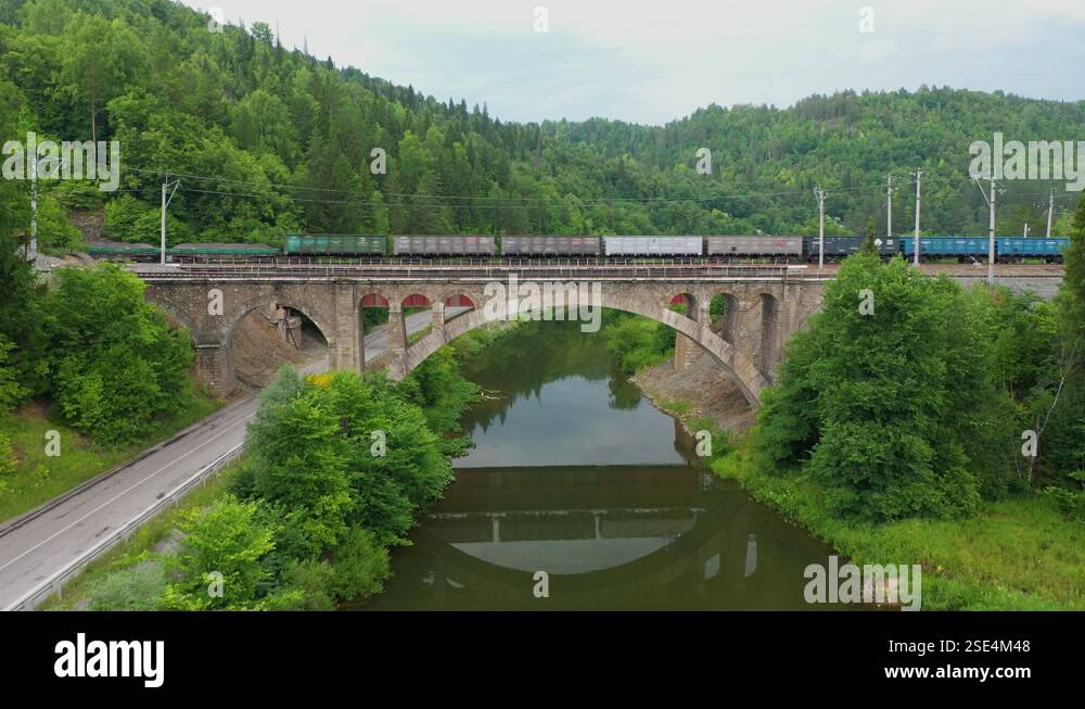 Nikolsky stone bridge over the Sim river in the Chelyabinsk region of ...