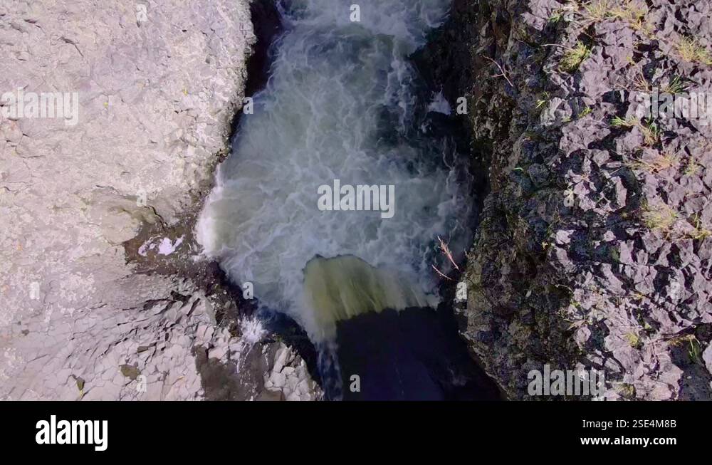 Beautiful waterfall and river of Reunion island, Bassin La Paix Stock ...
