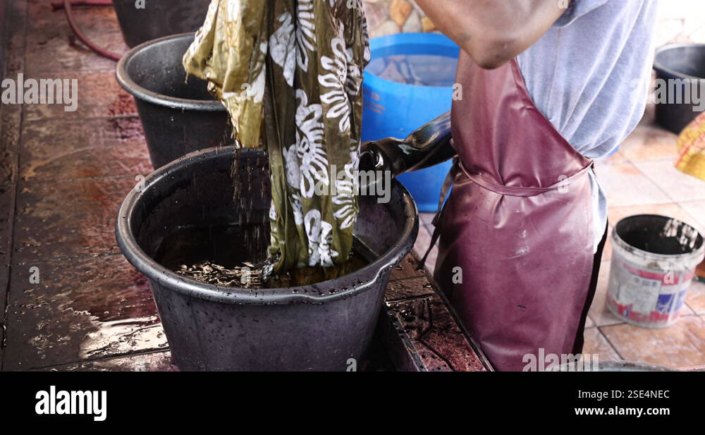 Batik fabric dye handmade material Accra Ghana 4K Stock Video Footage ...