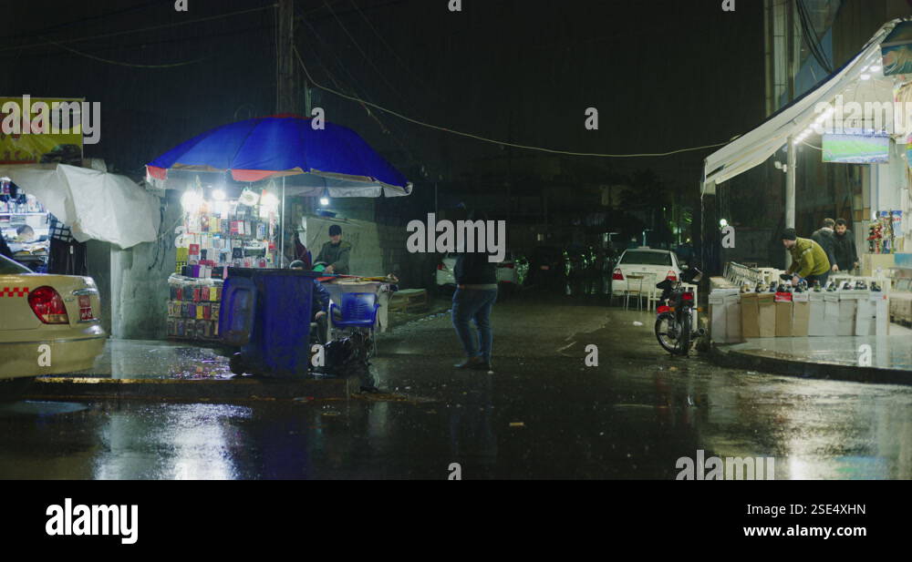 Storm Starts As Night Life Continues At the Popular Iskan Street in ...
