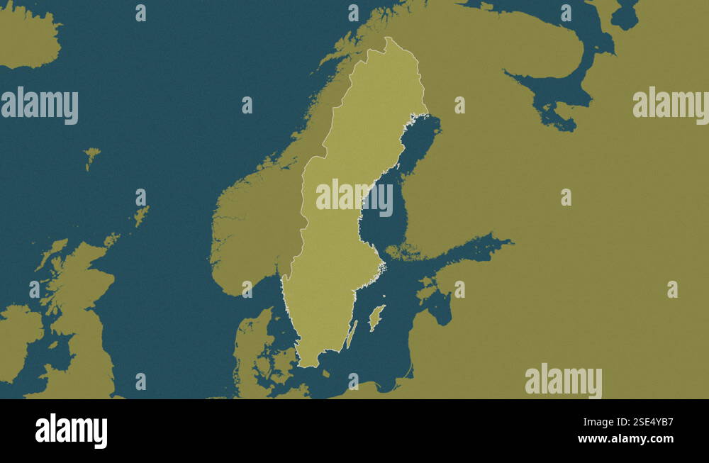 Sweden map - zoom. Border. Pattern Stock Video Footage - Alamy