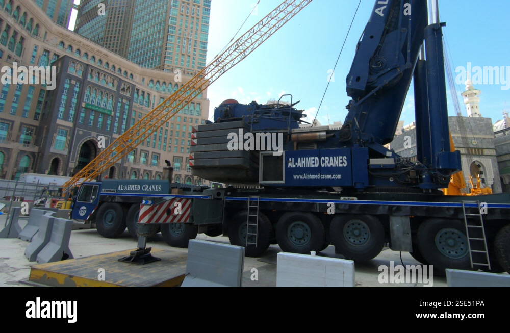 Mega construction at Masjid Al Haram, Mecca, Saudi Arabia Stock Video ...