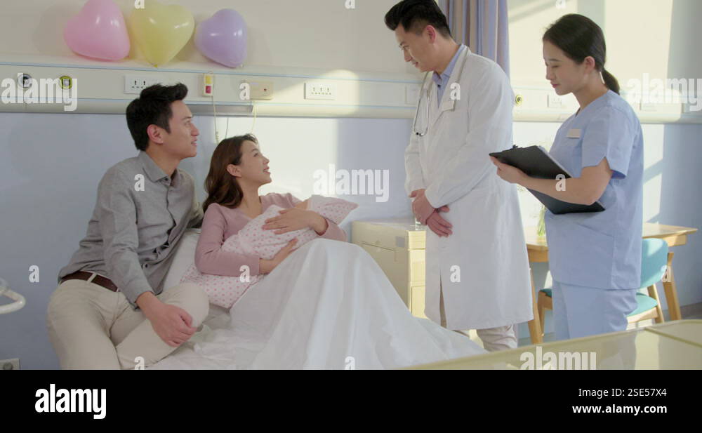 Chinese doctor and new patents in hospital ward,4K Stock Video Footage ...