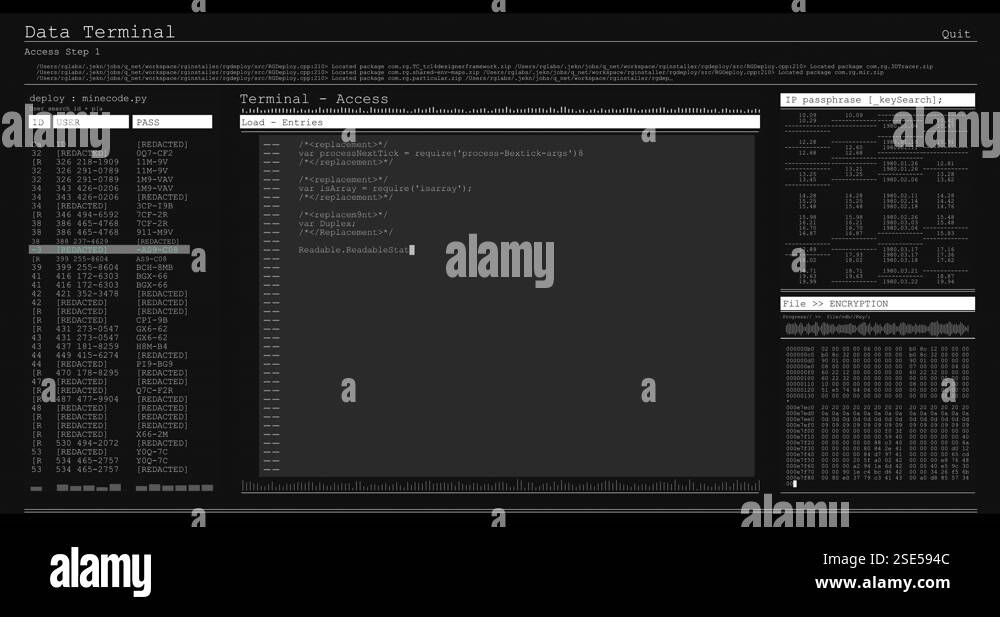 Animation of data processing on grey computer screens Stock Video ...