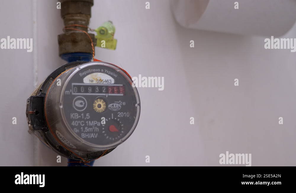 Water Meter for Measuring Instruments Used in Plumbing Installation. 4K ...