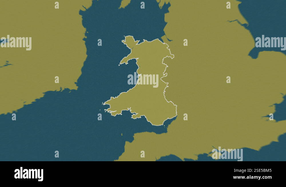 Wales - Great Britain map - solid. Border. Pattern Stock Video Footage ...