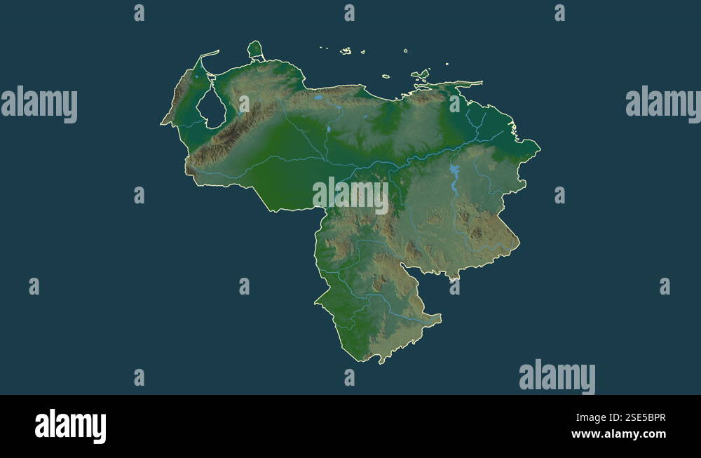 Venezuela map - cartoon. Border. Physical Stock Video Footage - Alamy