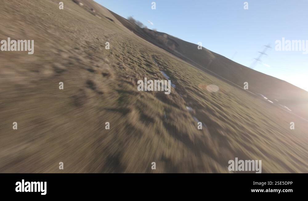 FPV drone flight on a field in autumn, shot in 25fps, 4K Stock Video ...