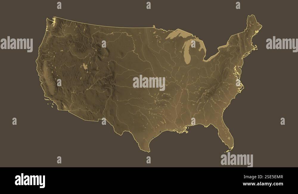 United States map - cartoon. Regions. Sepia Stock Video Footage - Alamy