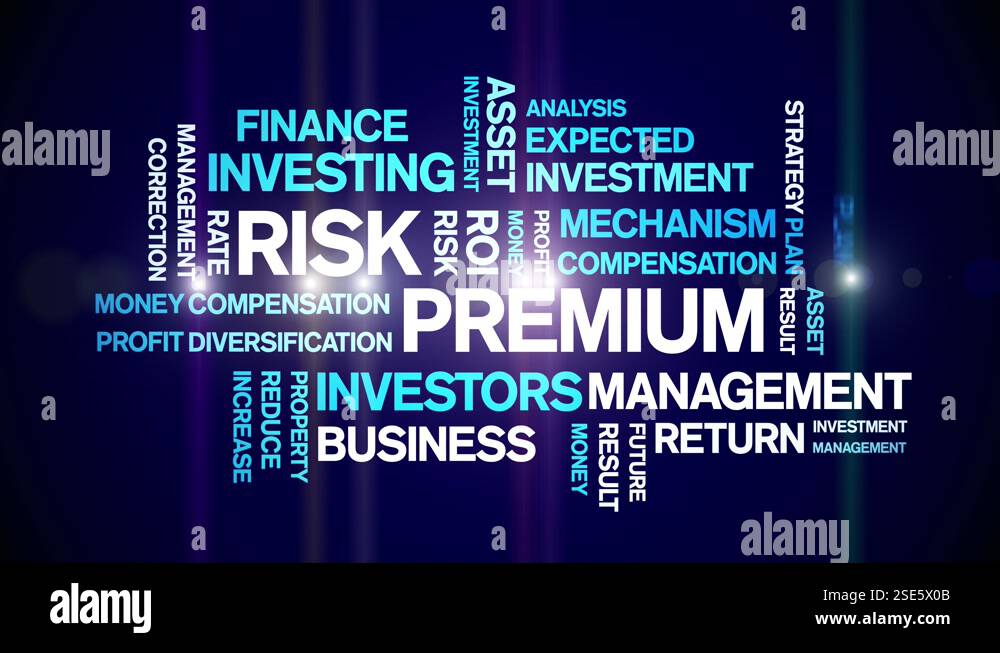 4k Risk Premium Animated Tag Word Cloud,Text Design Animation seamless ...
