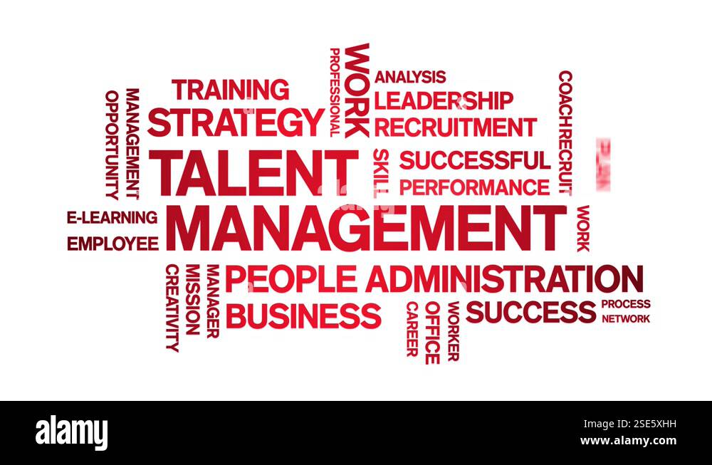 4k Talent Management Animated Tag Word Cloud,Text Animation seamless ...