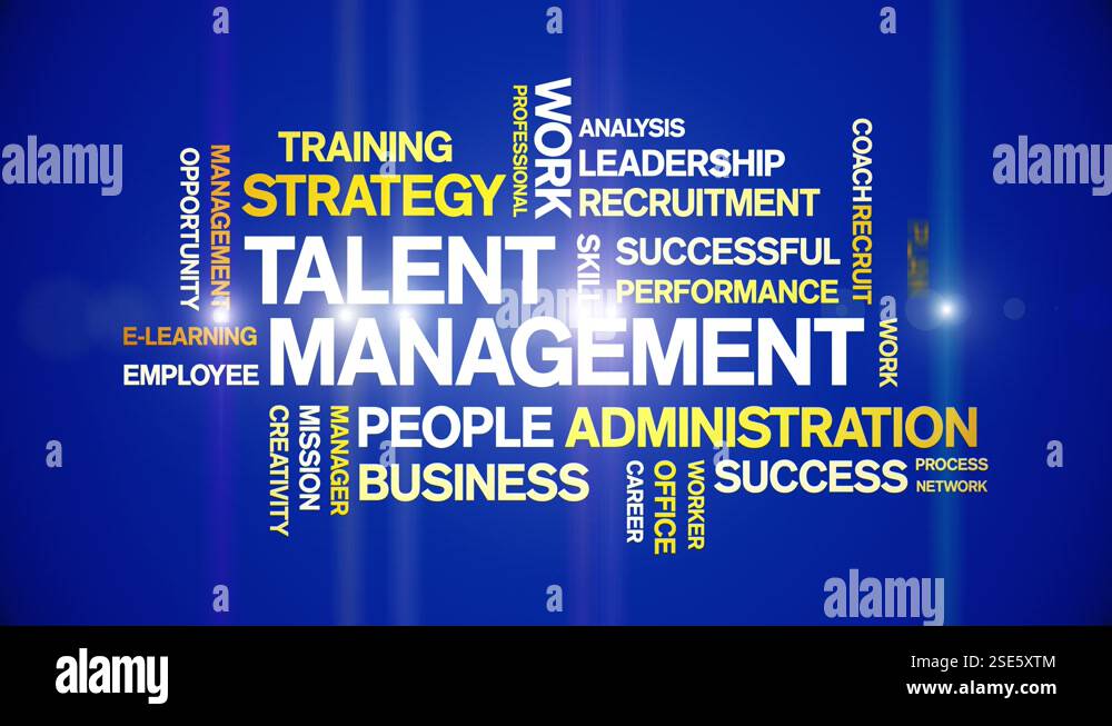 4k Talent Management Animated Tag Word Cloud,Text Animation seamless ...