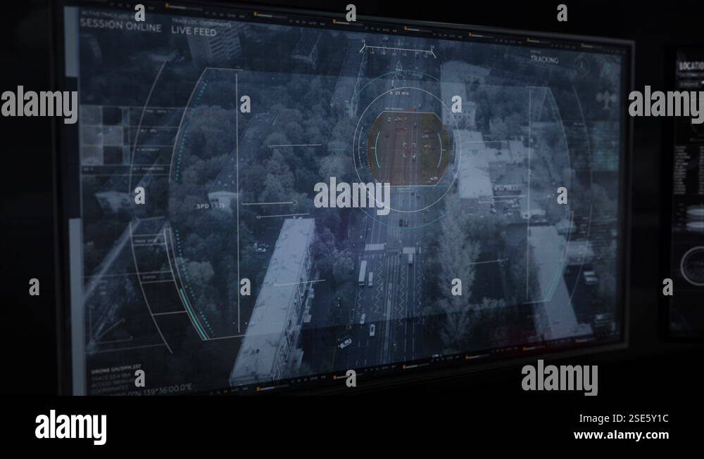 Tracking technology. Drone. Vahicle. Target Data Analysis. Speed. Live ...