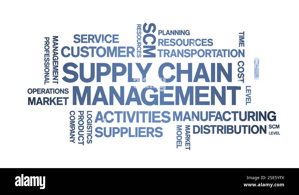 4k Supply Chain Management Animated Tag Word Cloud,Text Animation ...